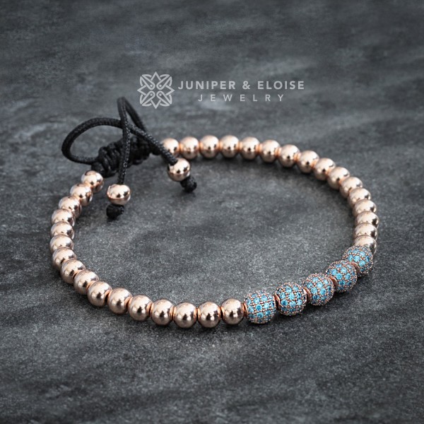 Rose Gold and Howlite Bracelet