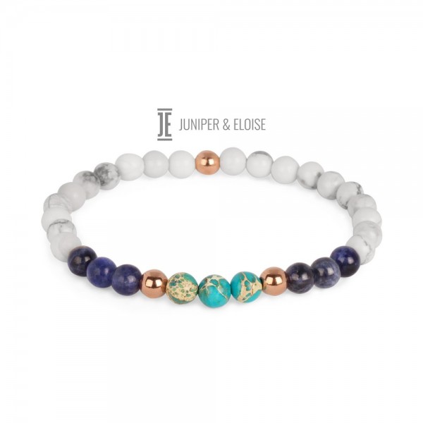 Rose Gold and Howlite Bracelet