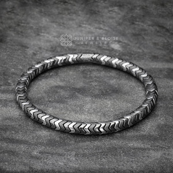 Matte Gray Hematite Bracelet