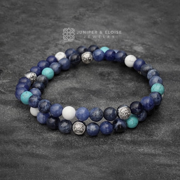 Mixed Beaded Double Layered Bracelet For Men